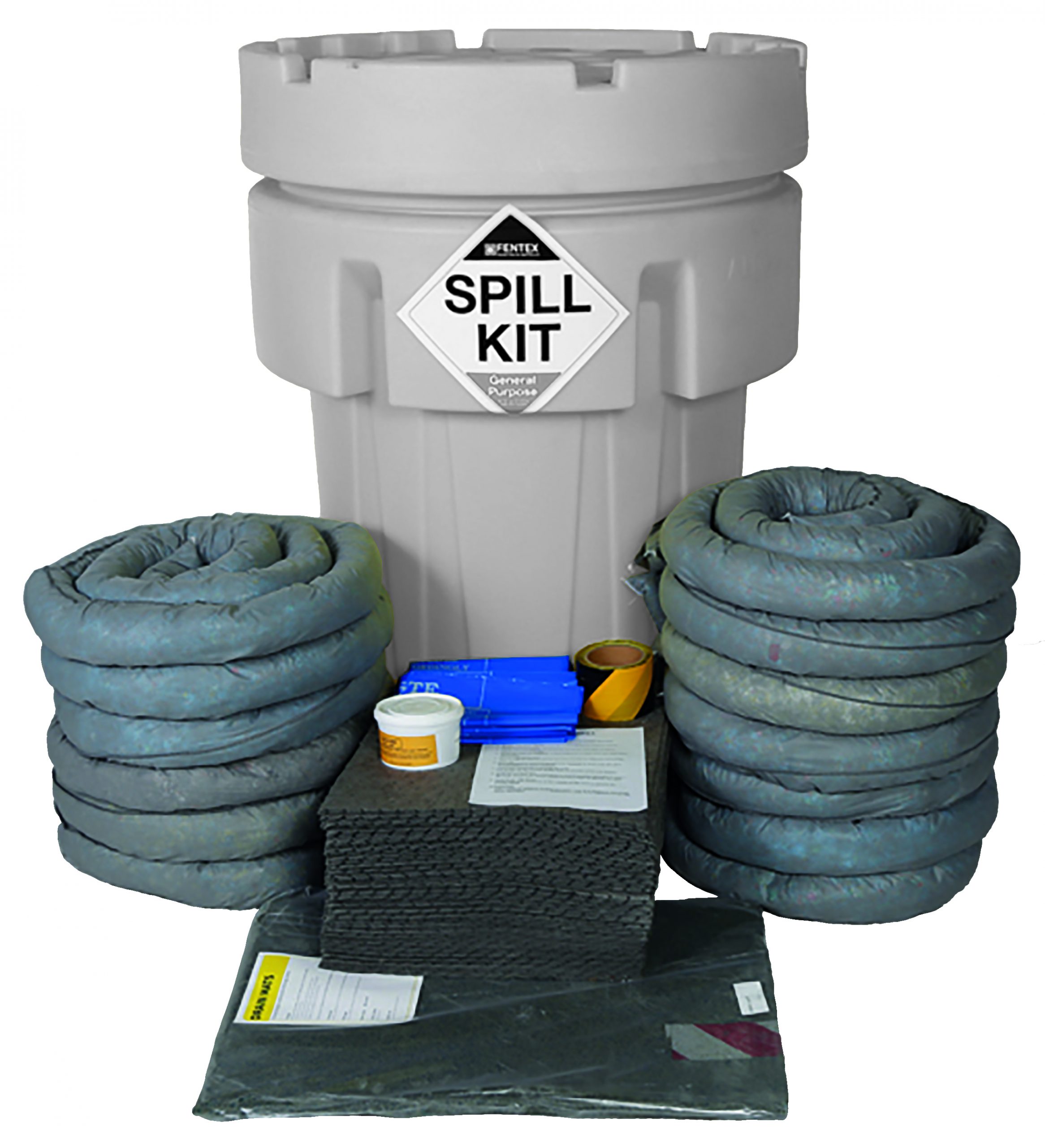 250 Litre Spill Kit in overpack drum with screw on lid