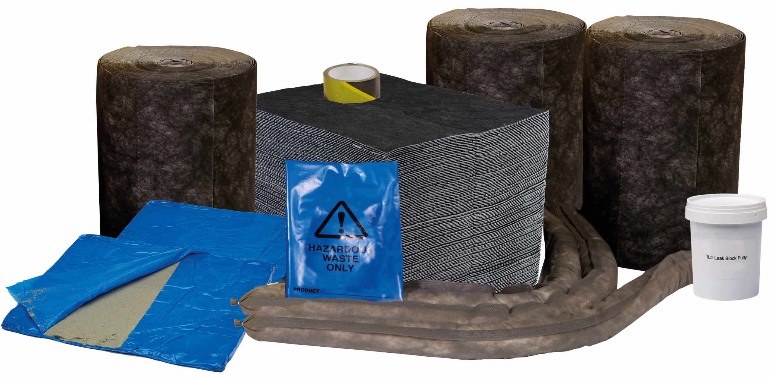 Maintenance Absorbent Spill Kit 1100 Litre 4 Wheeled Bin with Drain ...