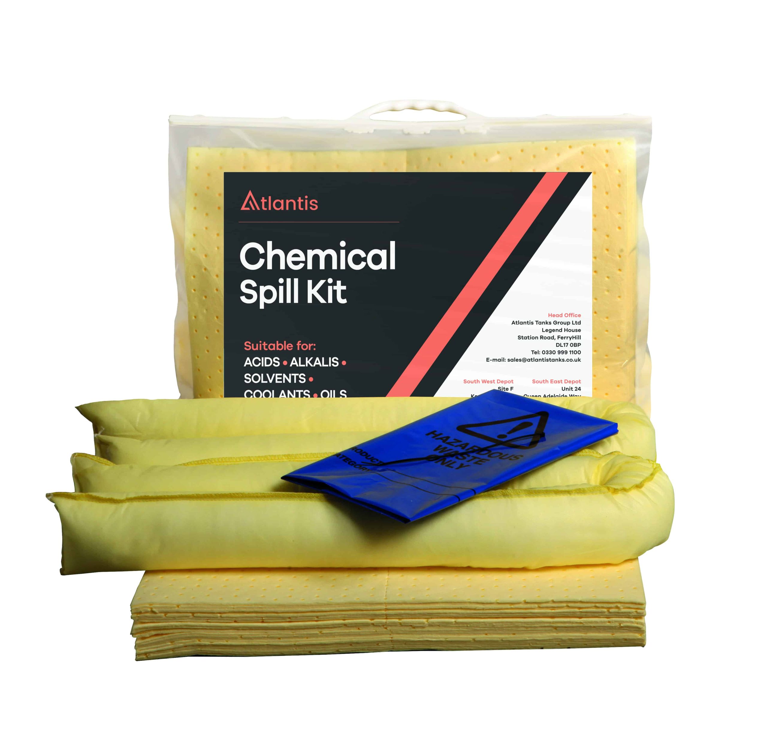 Chemical Absorbent Spill Kit 20 Litre Clip Top Bag - Oil and Fuel Spill ...