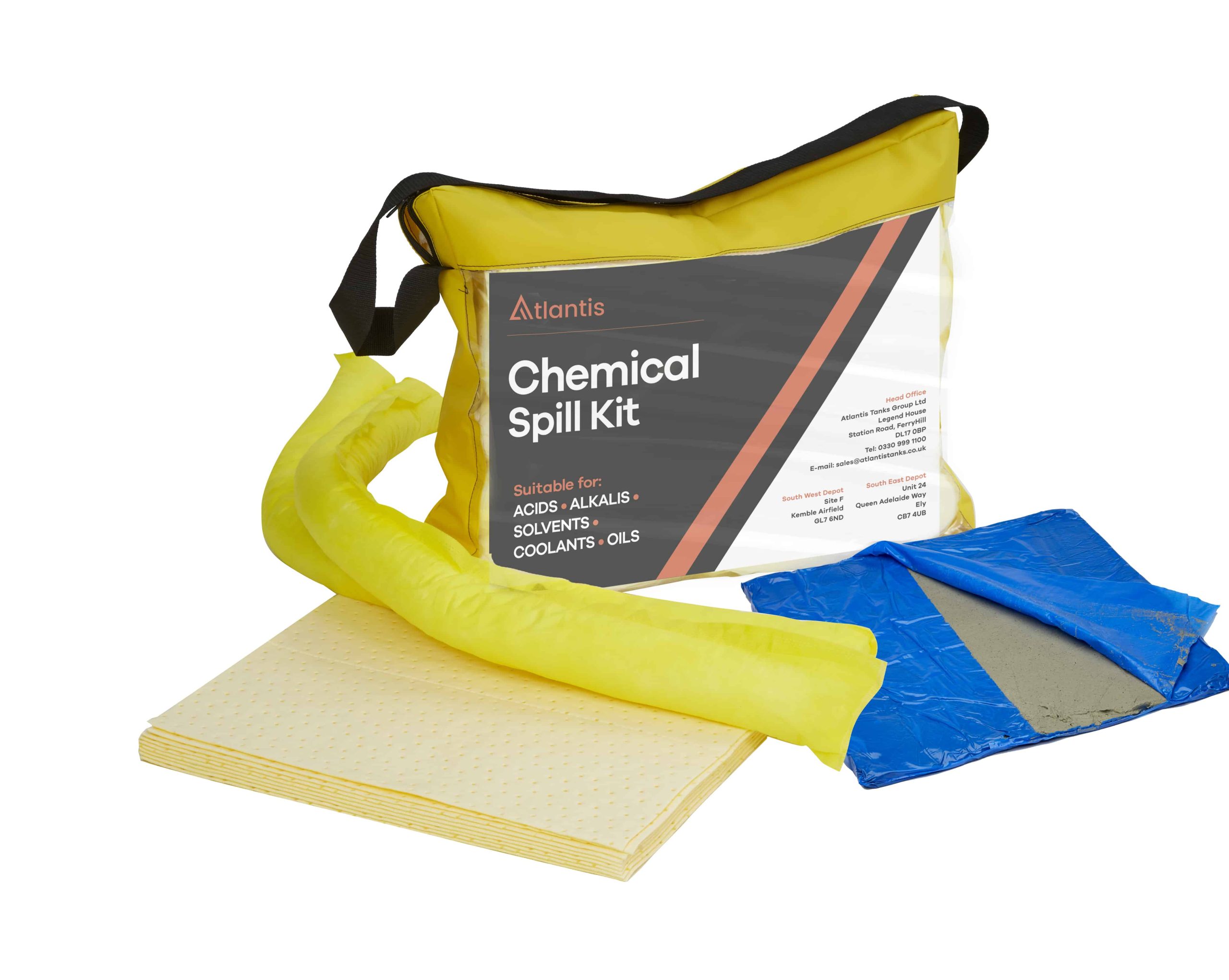 Chemical Absorbent Spill Kit 50 Litre Holdall Bag with Drain Cover ...