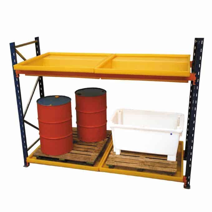 Standard Pallet Racking Sump, 220ltr bund - Oil and Fuel Spill Kits ...