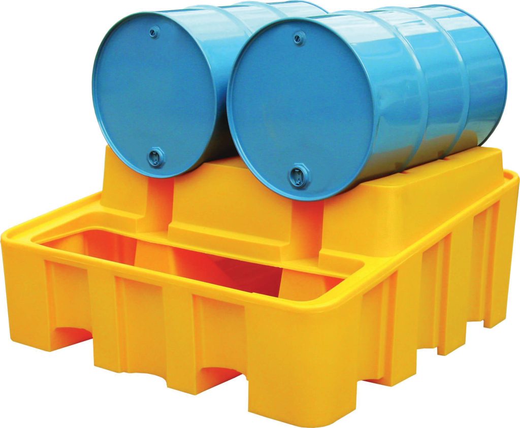 Yellow base unit for 2 x 205L drums - Oil and Fuel Spill Kits | Oil ...