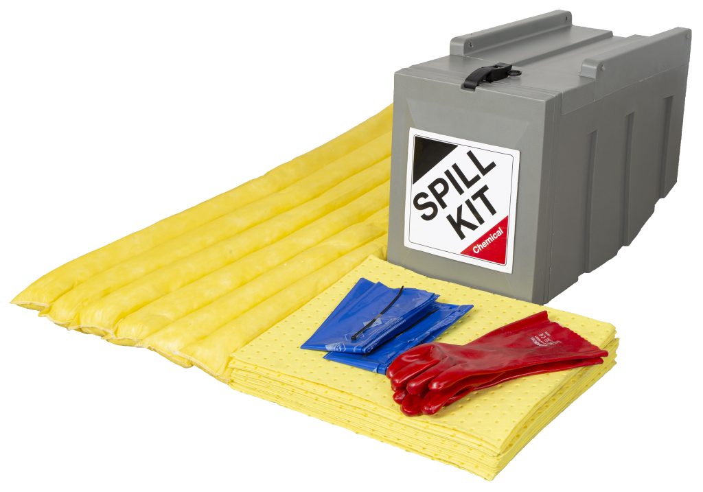 Chemical Kit in Hinged Lid Box – 60 Litres Spill Kit – 75cm x 35cm x 30cm