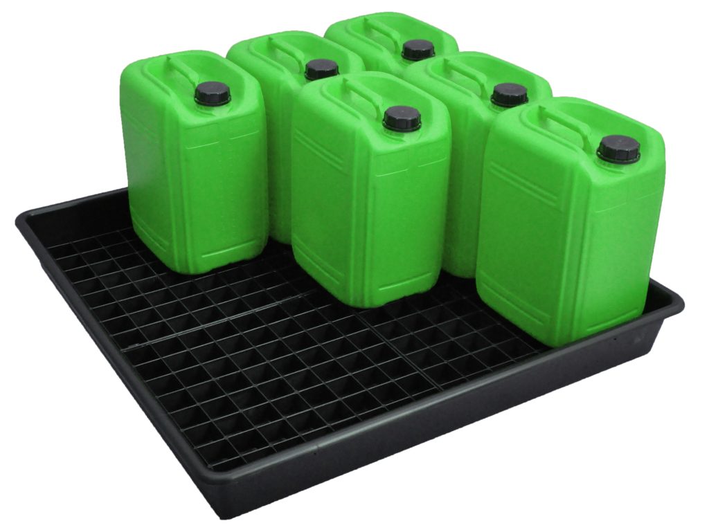 9 x 25L drum tray with container stand - Oil and Fuel Spill Kits | Oil ...