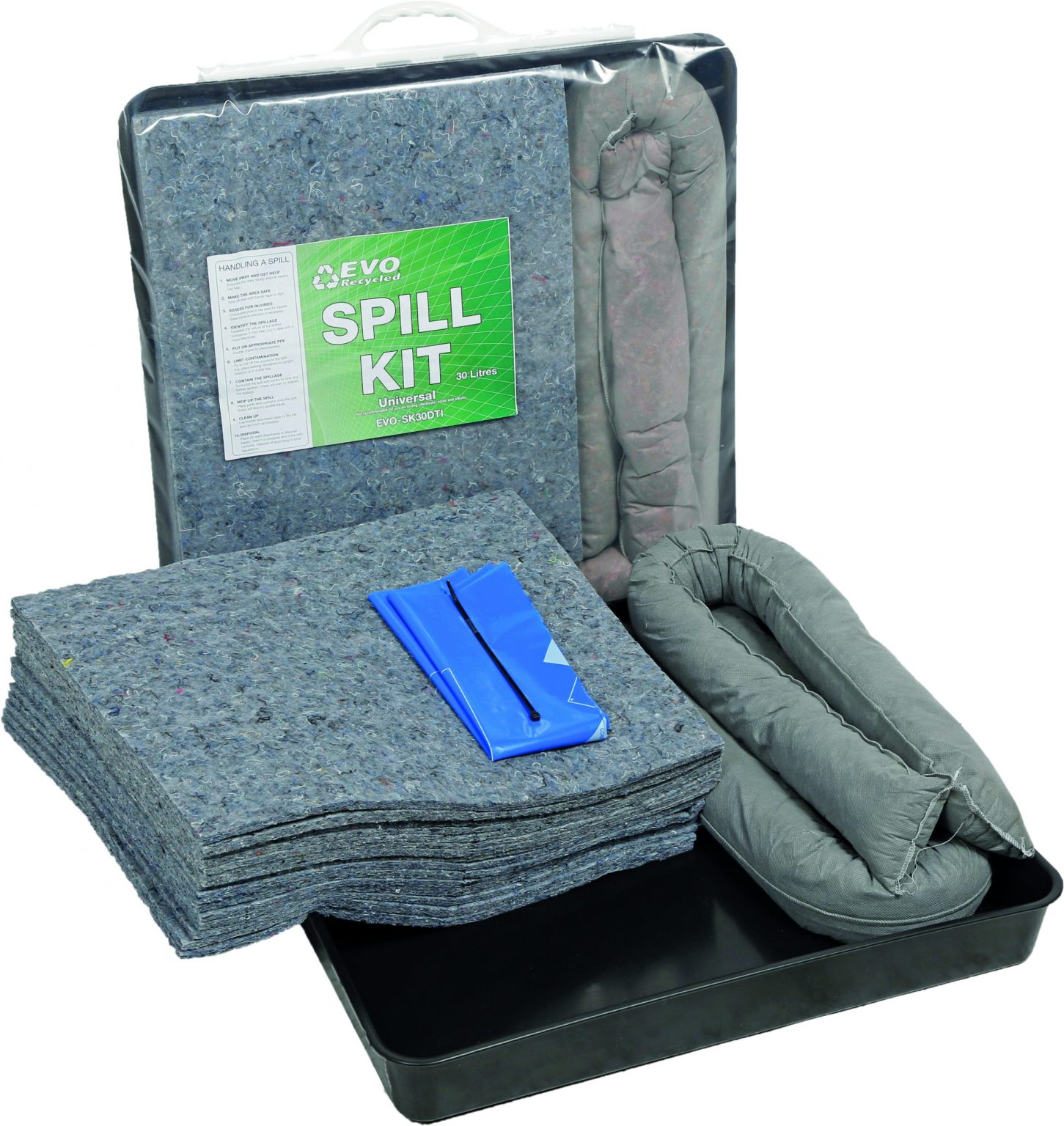 30 litre spill kit with Drip Tray - Oil and Fuel Spill Kits | Oil Spill Kit