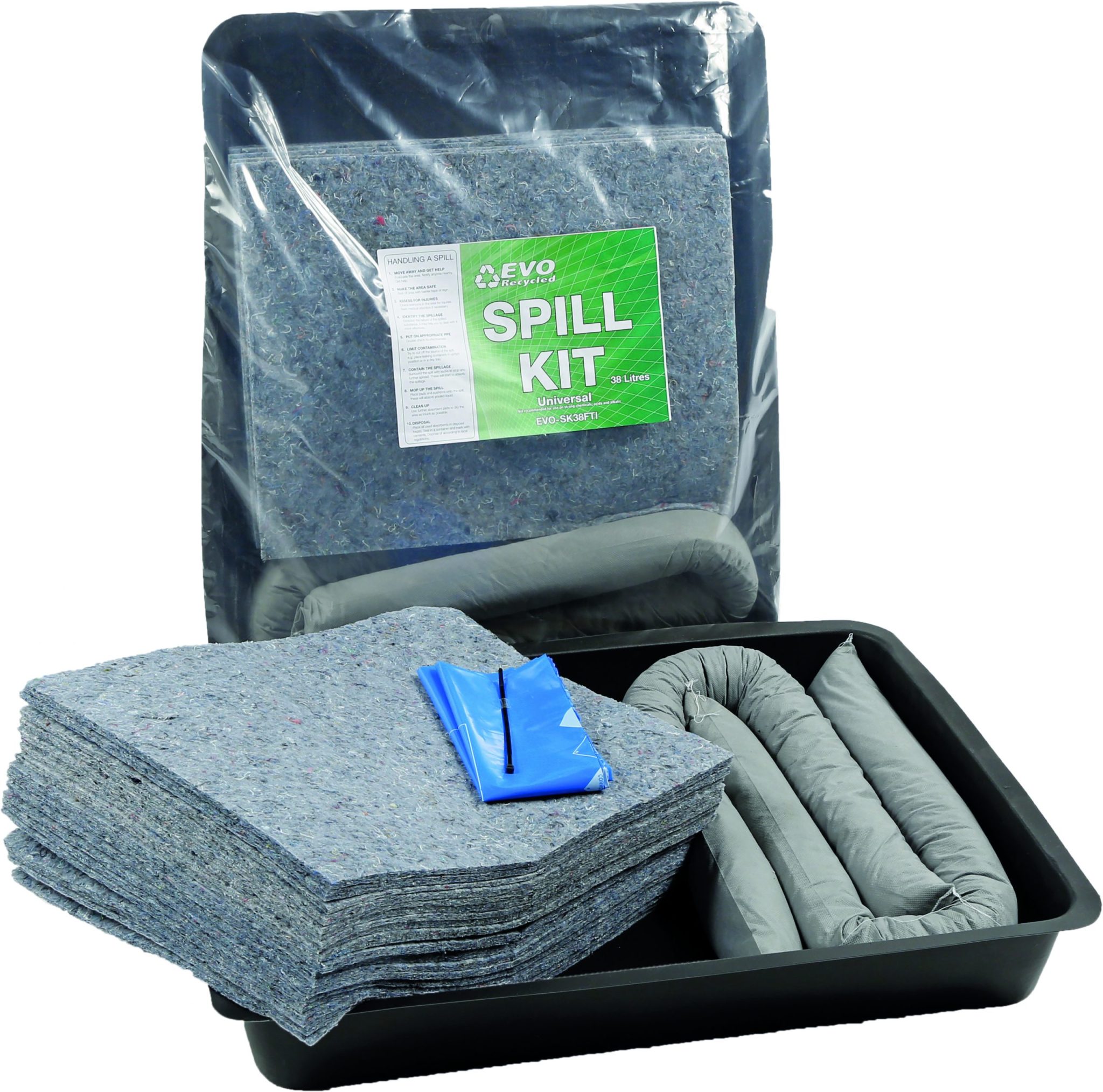 40 Litre EVO Spill Kit with Flexi-Tray - Oil and Fuel Spill Kits | Oil ...