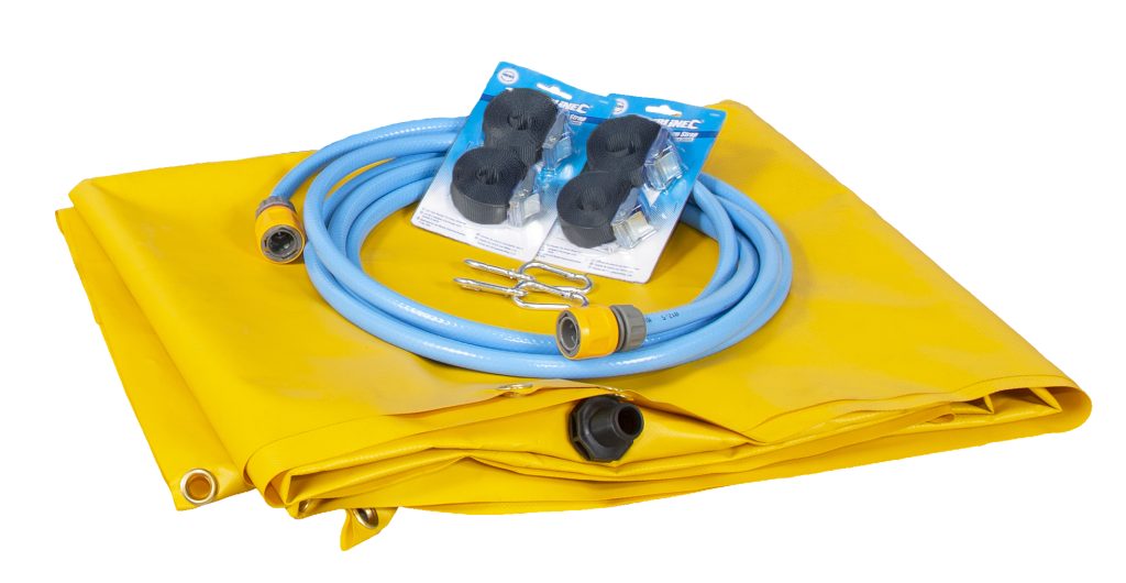 Leak Diverter Tarp & Fittings - Yellow Tarp - Oil and Fuel Spill Kits ...