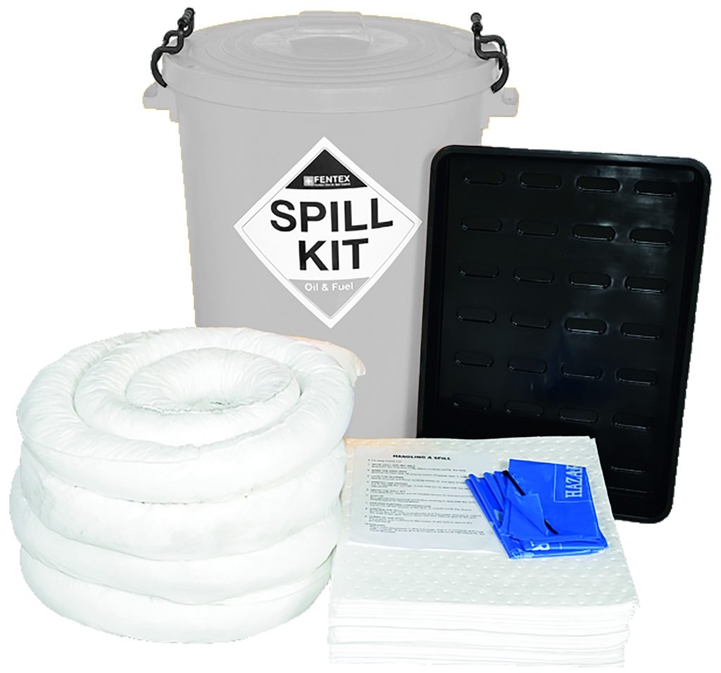 90 Litre Spill Kit in Yellow Drum Complete with Drip-Tray