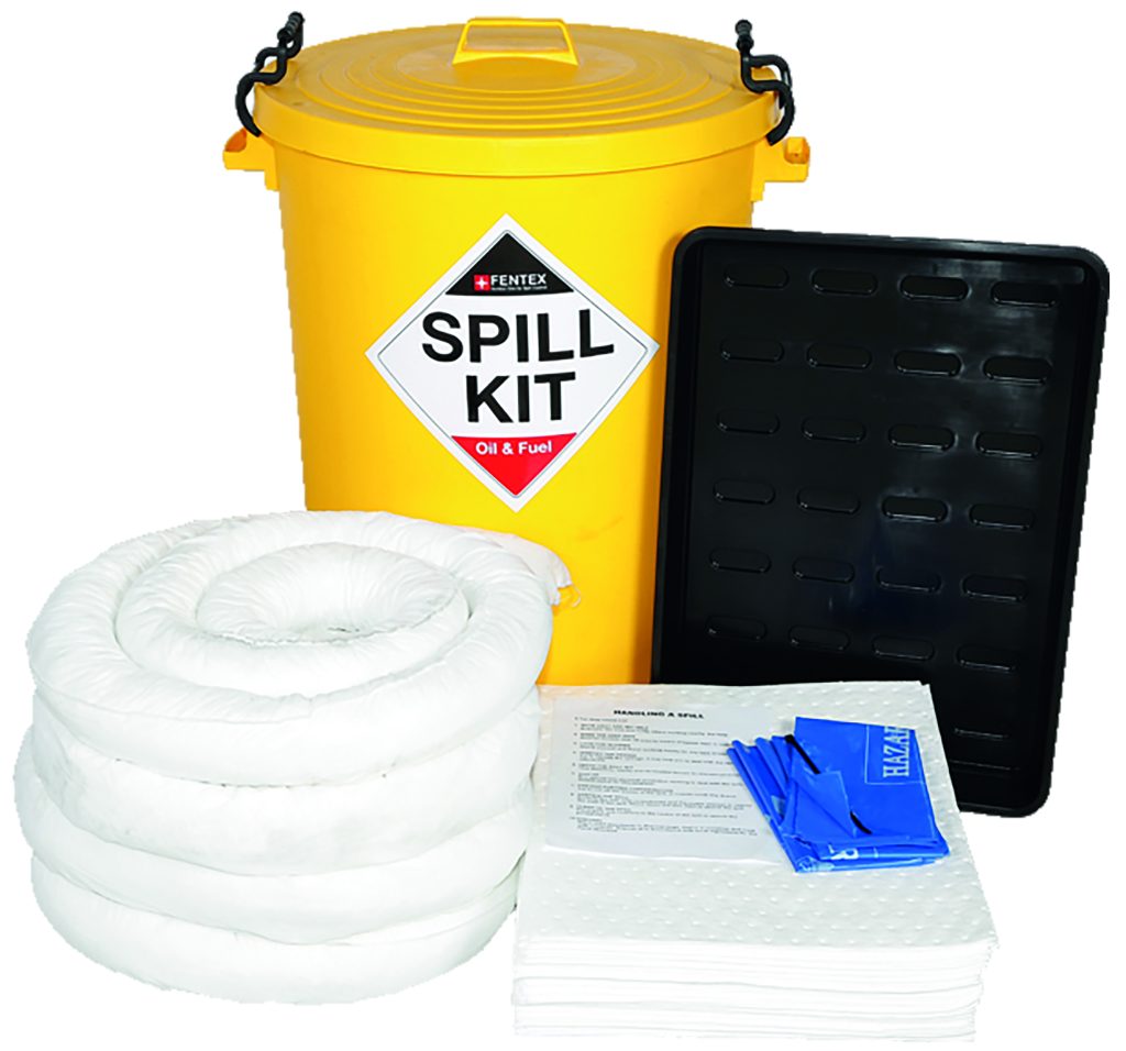 90 Litre Oil & Fuel Spill Kit in Yellow Drum