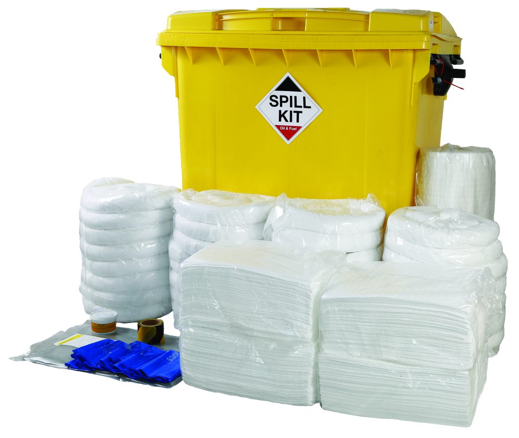 Oil & Fuel Spill Kit - Wheeled Bin