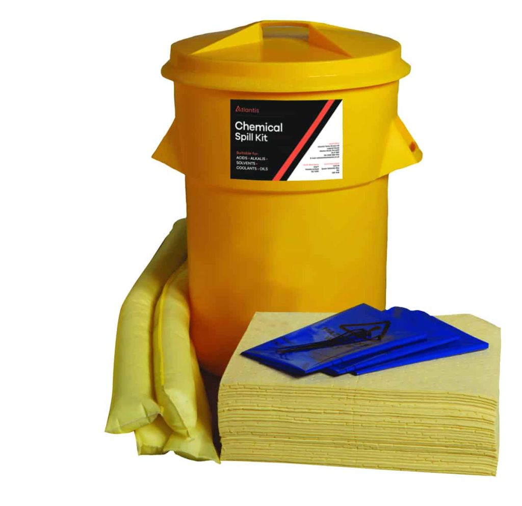Chemical Absorbent Spill Kit 80 Litre Static Bin - Oil and Fuel Spill ...