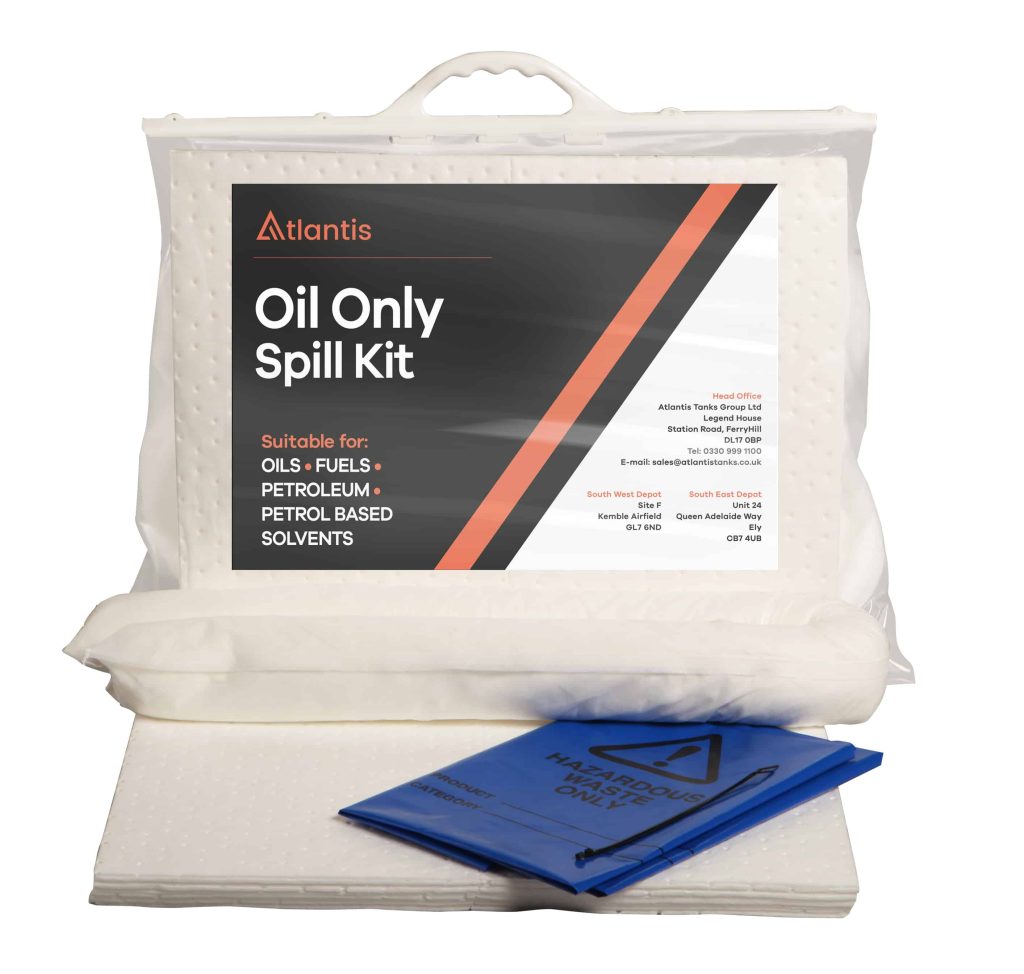 Oil Only Absorbent Spill Kit 15 Litre Clip Top Bag - Oil and Fuel Spill ...