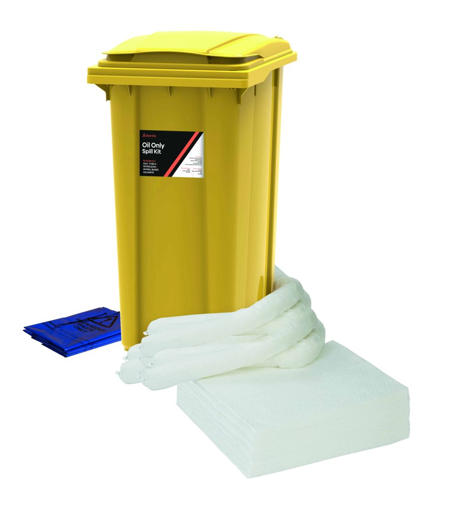 Oil Only Absorbent Spill Kit 360 Litre Wheeled Bin - Oil and Fuel Spill ...