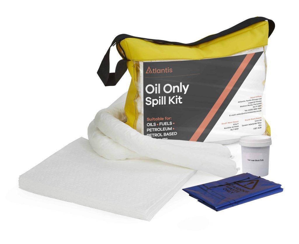 Oil Only Absorbent Spill Kit 50 Litre Holdall Bag with Putty - Oil and ...